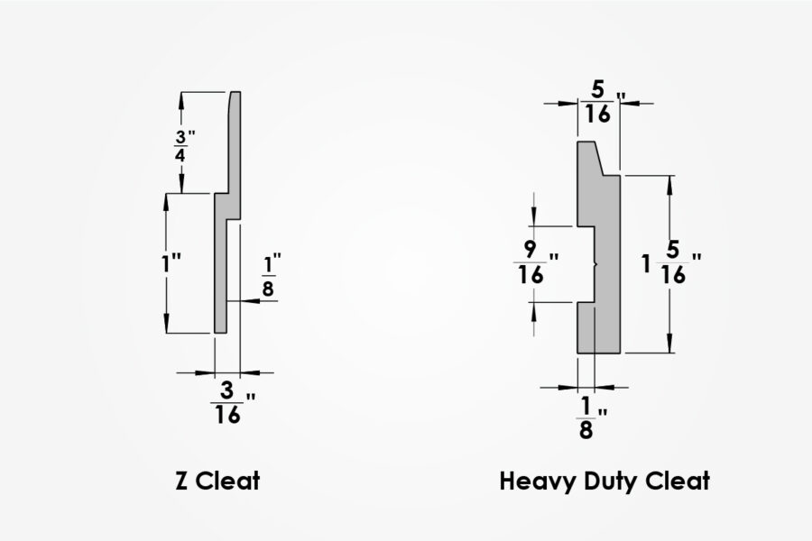 Aluminum Z Cleat - SmallCorp